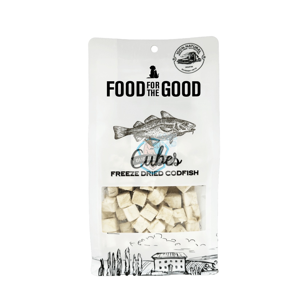 Food For The Good Freeze Dried Cod Fish Cubes Cat & Dog Treats ...