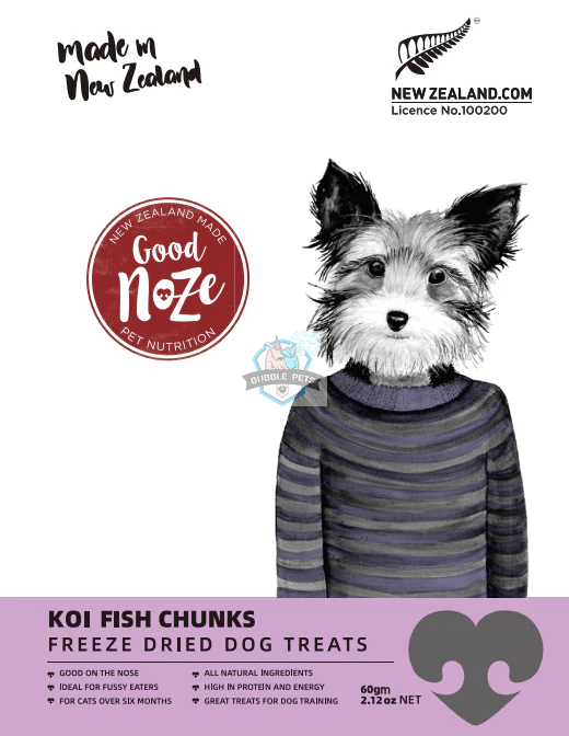 Good Noze Freeze Dried Single Ingredient Carp Fish Chunks Dog Treats ...