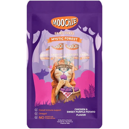 Moochie Fairy Puree Chicken & Purple Sweet Potato Liquid Cat Treats ...